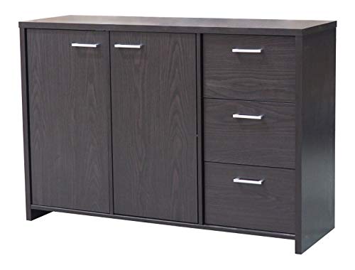 KB Designs - Modern Sideboard Buffet with Storage Cabinet, Cupboard Table for Entryway Living Room, Oak Chocolate