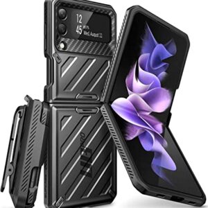 SUPCASE Unicorn Beetle Pro Series Case for Samsung Galaxy Z Flip 3 5G (2021), Full-Body Dual Layer Rugged Protective Case with Holster (Black)