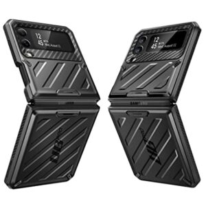 SUPCASE Unicorn Beetle Pro Series Case for Samsung Galaxy Z Flip 3 5G (2021), Full-Body Dual Layer Rugged Protective Case with Holster (Black)