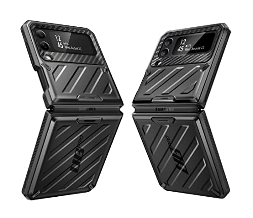 SUPCASE Unicorn Beetle Pro Series Case for Samsung Galaxy Z Flip 3 5G (2021), Full-Body Dual Layer Rugged Protective Case with Holster (Black)