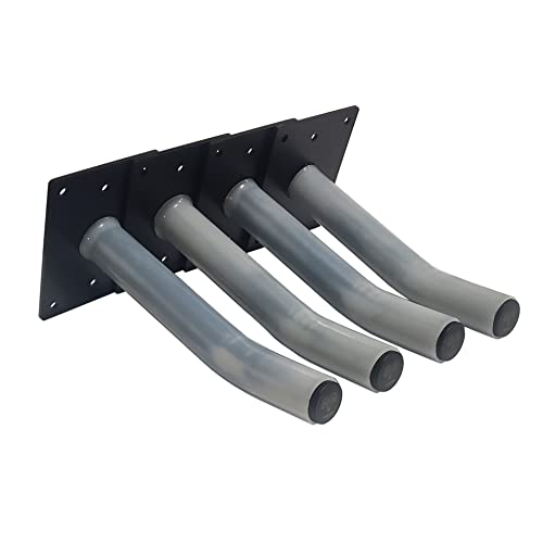 Heavy Duty Wall Tire Hanger 12" Universal Multi-Tools Storage Organizing Hooks with Protective Plastic Sleeve and Set of Screws and Anchors - Galvanized Steel Powder Coated Black - TWTH-12