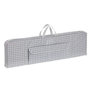 mDesign Long Gift Wrapping Organizer Storage Bag with Handles - Wrapping Paper Holder for Christmas and Holiday Giftwrap - Zipper Closure Wrapping Paper Storage Bag Container with Polka Dots - Gray