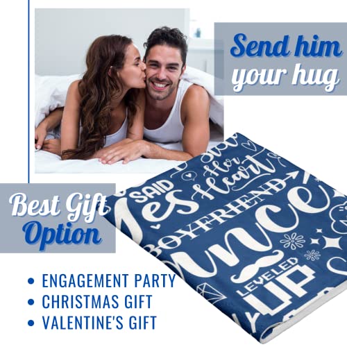 InnoBeta Engagement Gifts for Men, Unique Newly-Engaged Throw Blanket for Fiance Future Husband, Funny Just Engaged Gifts, 50 x 65 inches, Stranger Boyfriend to Fiance Soon to Be Hubby