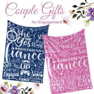 InnoBeta Engagement Gifts for Men, Unique Newly-Engaged Throw Blanket for Fiance Future Husband, Funny Just Engaged Gifts, 50 x 65 inches, Stranger Boyfriend to Fiance Soon to Be Hubby