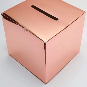 adorox money box memory cards reception centerpiece box (rose gold, 1pc)