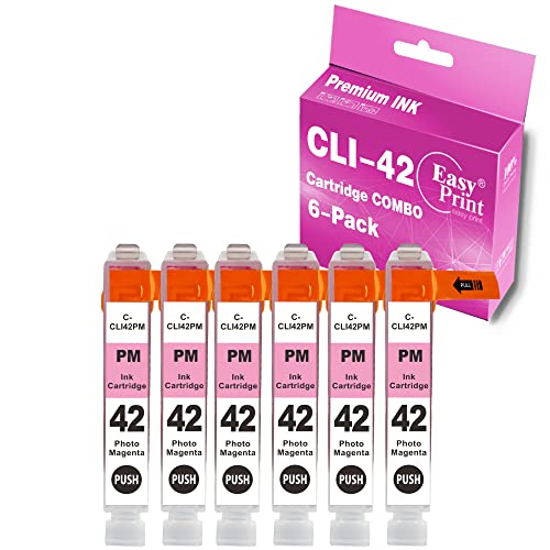 EASYPRINT Compatible Ink Cartridge Replacement for Canon 42 CLI-42 CLI42 for PIXMA Pro-100 Pro-100S Printer, (6 Photo Magenta, 6 Pack)