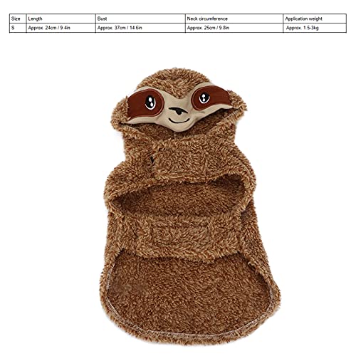 Halloween Pet Hoodie Costume, Pet Halloween Suit Sloth Style Dog Halloween Costume Cat Halloween Costume Fancy Dress for Dogs and Cats