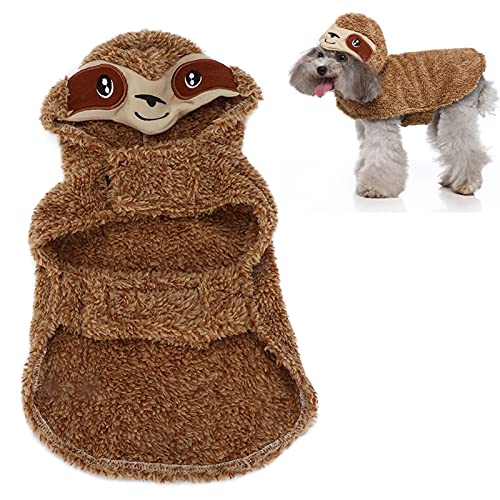 Halloween Pet Hoodie Costume, Pet Halloween Suit Sloth Style Dog Halloween Costume Cat Halloween Costume Fancy Dress for Dogs and Cats