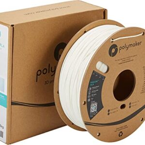 Polymaker PLA Filament Bundle, PLA 3D Printer Filament 1.75mm - PolyLite PLA Filament 1.75 PLA Bundle of 2, 2 Colors, Black/White