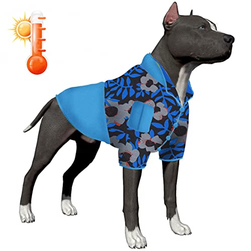 LovinPet X-Large Pets Coat, Dog Costume, Skin-Friendly Flannel Fabric Dogs Sweater, Nocturnal Multi Prints Dog Clothes, Warm Dog Clothes for Medium Large Breeds Dog Cold Weather Using XL