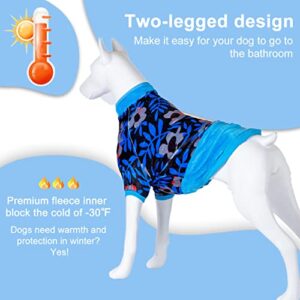 LovinPet X-Large Pets Coat, Dog Costume, Skin-Friendly Flannel Fabric Dogs Sweater, Nocturnal Multi Prints Dog Clothes, Warm Dog Clothes for Medium Large Breeds Dog Cold Weather Using XL