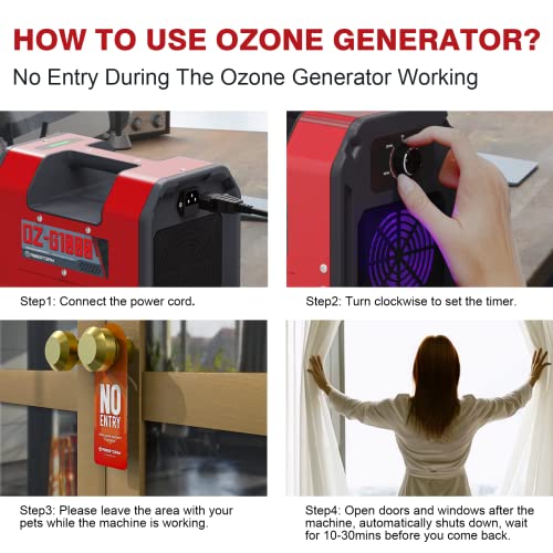 Abestorm Ozone Generator 15000mg/h, Portable Digital Commercial Ozone Machine Odor Removal Industrial Air Purifier for Car, Home, Hotels, Basement, Pets Room