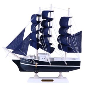 1pc coastal table decoration miniature sailing boat model wooden ship models handmade vintage nautical sail ship for tabletop home decor- large boat statue a sailing ship sculpture