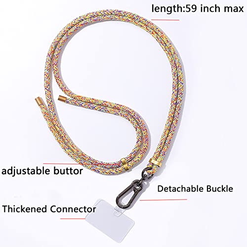 CHJN Phone Lanyard, Universal Cell Phone Lanyard with Adjustable Nylon Neck Strap, Phone Tether Safety Strap Compatible with Most Smartphones with Full Coverage (Camouflage Green), 0.328ft*0.328ft