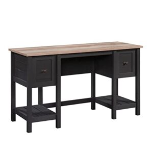 sauder cottage road desk, l: 53.94" x w: 19.45" x h: 29.76", raven oak finish