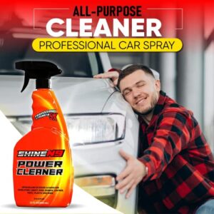 ShineN9 All-Purpose Cleaner – Professional Power Car Cleaner Spray – Multipurpose Exterior Interior Car Cleaner for Upholstery, Leather, Vinyl, Rims – Fast and Easy Car Cleaning for Grease, Stains, Dirt