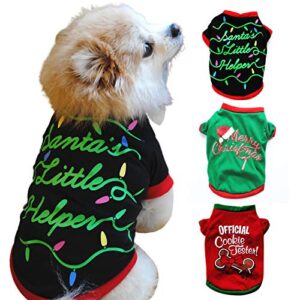 Christmas Pet Dog Sweater Holiday Classic Apparel Jumper for Small Medium Dogs, Winter Warm Puppy Cat Dog Clothes Jumpsuits Black XS