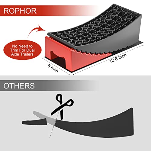 Rophor Camper Leveler 2 Packs, New Version Ramps Kit for Travel Trailer, Up to 35,000 lbs, Non-Slip Design, Faster and Easier Than RV Leveling Blocks