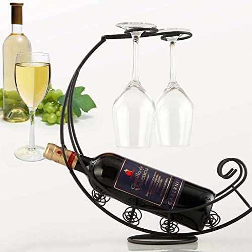 JINYISI Metal Wine Stand, Creative Shelf for Wine Display，Wine Glass Storage Rack Goblet Display Rack