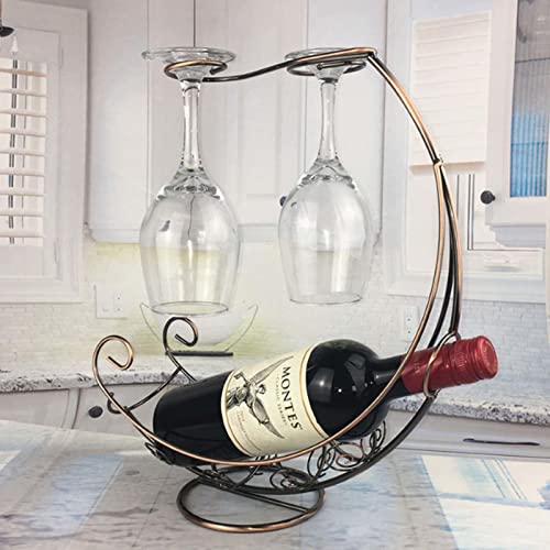 JINYISI Metal Wine Stand, Creative Shelf for Wine Display，Wine Glass Storage Rack Goblet Display Rack