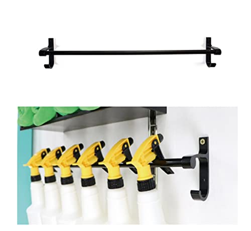 Spray Bottle Storage Rack Hanging Garage Car Wash Tool Rack Car Beauty Shop Accessory Display Auto Cleaning Detailing Tools Hanger(Black)