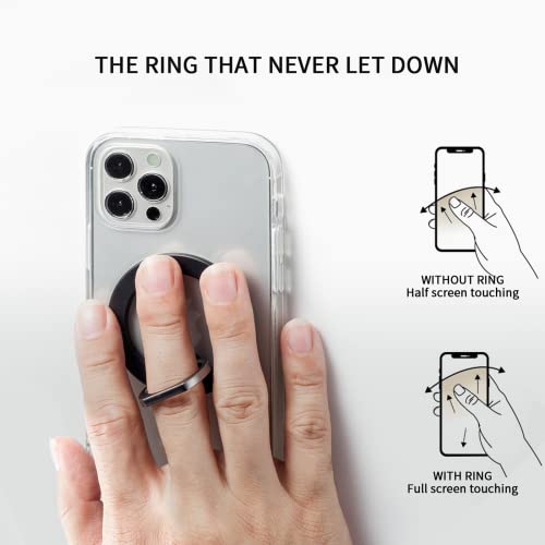 YOWZA Magsafe Grip Magnetic Phone Ring Holder for iPhone 13/12 Adjustable Finger Ring Grip Compatible with Mag Safe Accessories Removable and Wireless Charging Compatible Magsafe