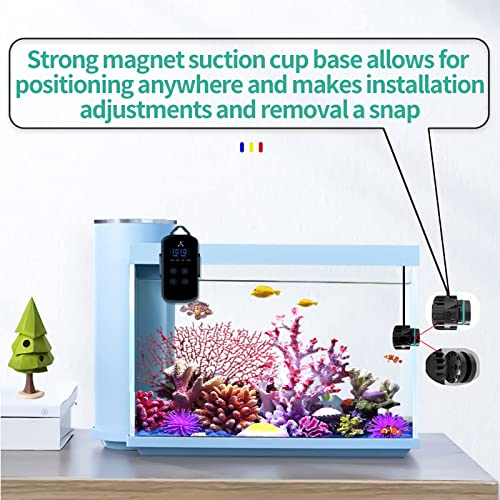 Slim6000 Mini Aquarium Wave Maker 1600 GPH Water Circulation Pump 5-30 Gallon Circulation Pump with Magnetic DC Powerhead and LED Display Controller for Saltwater Tank