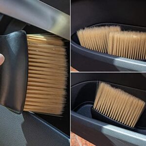 Auto Interior Dust Brush, Car Cleaning Brushes Duster, Soft Bristles Detailing Brush Dusting Tool for Automotive Dashboard, Air Conditioner Vents, Leather, Computer,Scratch Free