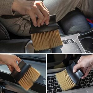 Auto Interior Dust Brush, Car Cleaning Brushes Duster, Soft Bristles Detailing Brush Dusting Tool for Automotive Dashboard, Air Conditioner Vents, Leather, Computer,Scratch Free