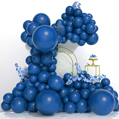 Navy Blue Balloons Different Size 100 Pack, Navy Balloon Garland Kit for Valentines Day Baby Shower Wedding Birthday Decorations 18/12/10/5 Inch