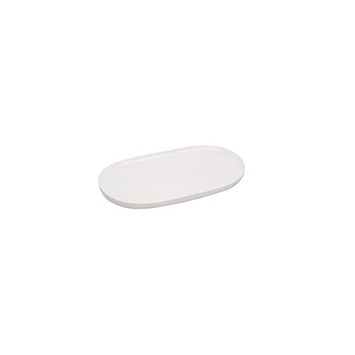 Unknown1 Every Time White Oval Platter Off/White Solid Casual Modern Contemporary Porcelain 1 Piece Microwave Safe