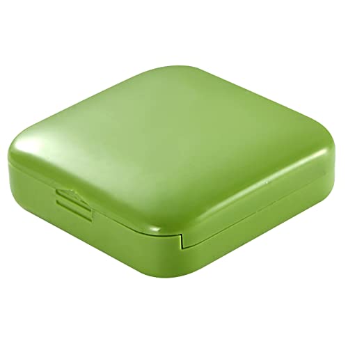 curfair Storage Box Storage Container Convenient Pill Box 2 Grids Waterproof ABS Push-pull Style Storage Organizer Pill Box Moisture Proof for Outdoor Household Supplies-Green