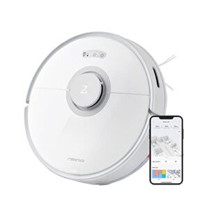 roborock q7 max robot vacuum and mop cleaner, 4200pa strong suction, lidar navigation, multi-level mapping, no-go&no-mop zones, 180mins runtime, works with alexa, perfect for pet hair(white)