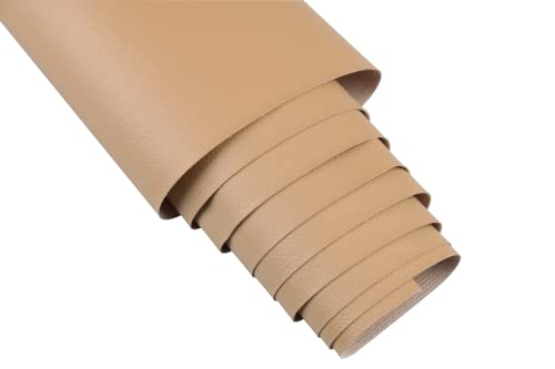 Sand 2 Yards 54" x 72" Soft Synthetic Vinyl Fabric Faux Leather Sheet 54" Wide by The Yard Auto Home Commercial Upholstery Projects Cushion, Seat & Table Pads, Hair Decors(Plus Free Extra 6”)