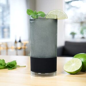 HOST Cocktail Freeze Tumbler, Frozen Cocktail Glass, Double Walled Insulated Glasses, Iced Coffee Tumbler, BPA Free Drink Cooler, 10 oz., Black