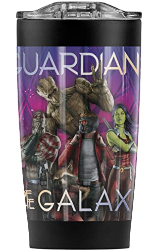 Logovision Guardians of the Galaxy The Guardians Stainless Steel Tumbler 20 oz Coffee Travel Mug/Cup, Vacuum Insulated & Double Wall with Leakproof Sliding Lid