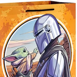 Hallmark Star Wars The Mandalorian 13" Large Gift Bag Bundle (3 Bags: Baby Yoda, The Mandalorian, Grogu) for Birthdays, Christmas, Father's Day