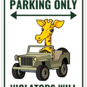 Venicor Giraffe Sign Decor - 9 x 14 Inches - Aluminum - Cute Giraffe Gifts for Women Men