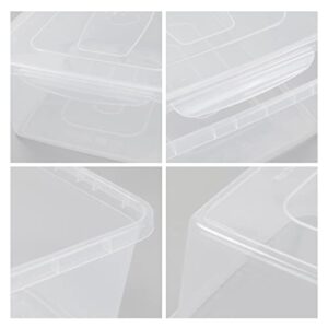 CadineUS 16 Quart Clear Storage Bins, Plastic Tubs with Lids for Storage, 2-Pack