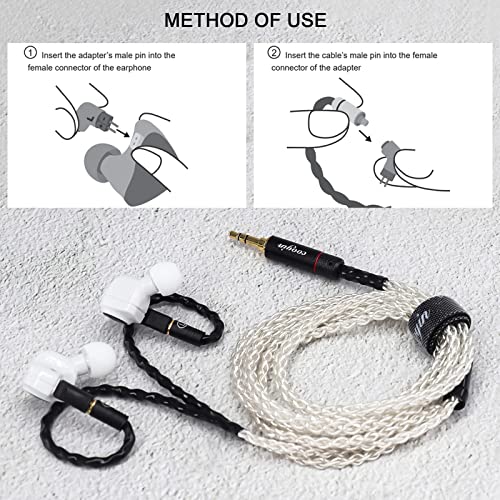 okcsc MMCX Cable Adapter Work for MMCX Cable Connected to Westone W40 W10 W20 W30 W40 W50 B30 B50UMpro10 Earbuds Adapter Compatible for Westone Series Earphone Connector Transparent