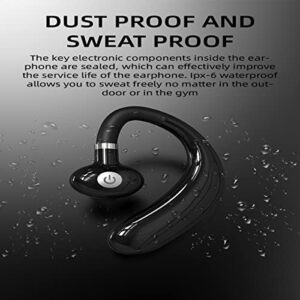 JUNAN Bluetooth V5.0 Headset, Wireless Earpiece, Ultra-Light Weight (12g) Hands Free Earphones with Built-in Mic,Suitable for Left and Right Ears, Anti-Sweat and Noise Reduction