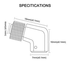 okcsc 0.78 2Pin Female to JH 4 Pin Male (Earphone Side) Adaptor Work for 0.75/0.78 2 Pin Cable Connected to for Iriver JH24/AKR03/ Layla/Angie/ue18 Layla II/Roxanne II Earphone Adapter Black