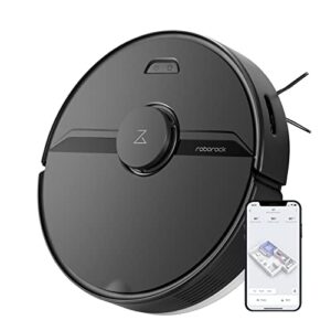 roborock q7 robot vacuum and mop, lidar navigation, 2700pa suction, multi-level mapping, 180mins run-time, works with alexa, perfect for hard floors, carpets, and pet hair (black)