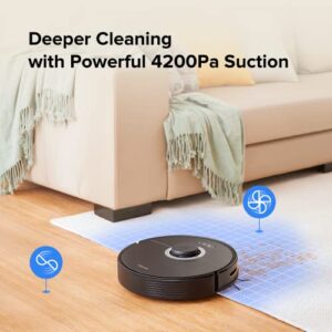 roborock Q7 Max+ Robot Vacuum and Mop with Auto-Empty Dock Pure, Hands-Free Cleaning for up to 7 Weeks, APP-Controlled Mopping, 4200Pa Suction, No-Mop&No-Go Zones, 180mins Runtime, Works with Alexa