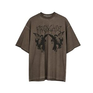 Fairy Grunge Shirt Fairy Grunge Clothes Fairycore Clothing Fairycore Grunge Clothes Grunge Fairy Aesthetic (Brown,L,Large)