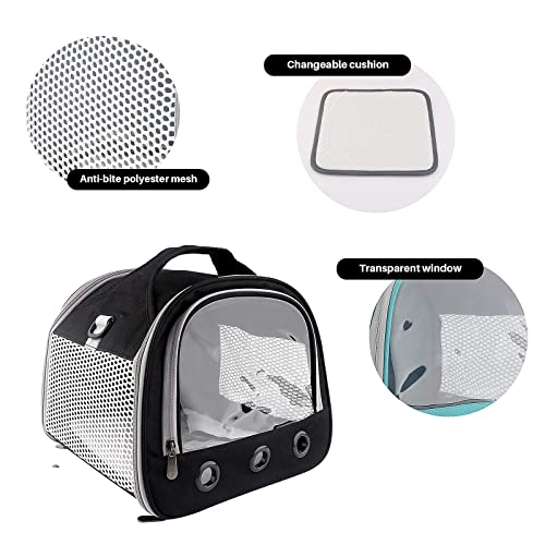 Small Pet Carrier Bag with Mat Guinea Pig Travel Carrier with Strap Portable Breathable Rabbit Carrier Outdoor Pet Bag for Ferret Bunny Hedgehog Guinea Pig(10" L x 10" W x 12" H)