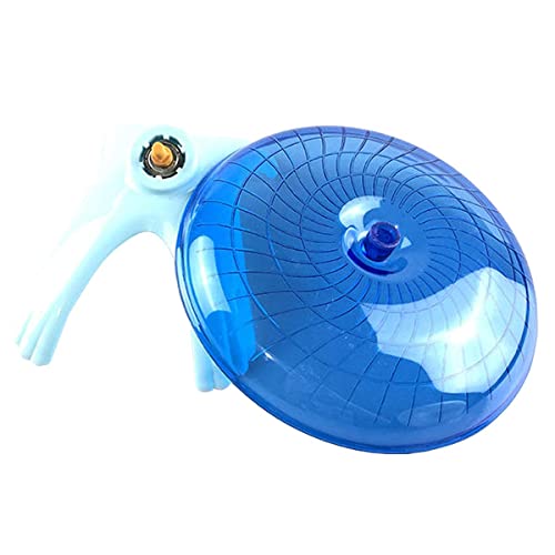 3 in 1 Hamster Water Bottle + Flying Saucer Exercise Wheel for Dwarf Hamster Mouse Rat Hedgehog (Blue)