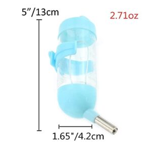 3 in 1 Hamster Water Bottle + Flying Saucer Exercise Wheel for Dwarf Hamster Mouse Rat Hedgehog (Blue)