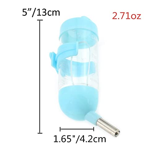 3 in 1 Hamster Water Bottle + Flying Saucer Exercise Wheel for Dwarf Hamster Mouse Rat Hedgehog (Blue)