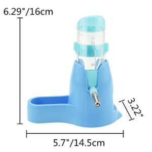 3 in 1 Hamster Water Bottle + Flying Saucer Exercise Wheel for Dwarf Hamster Mouse Rat Hedgehog (Blue)